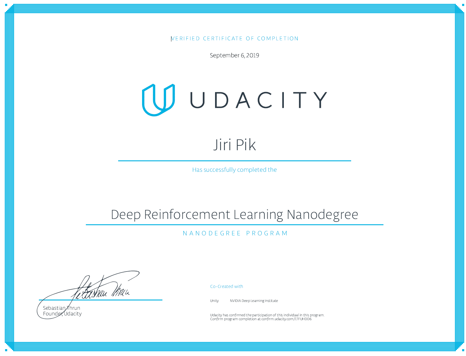 Certifications - Jiri Pik